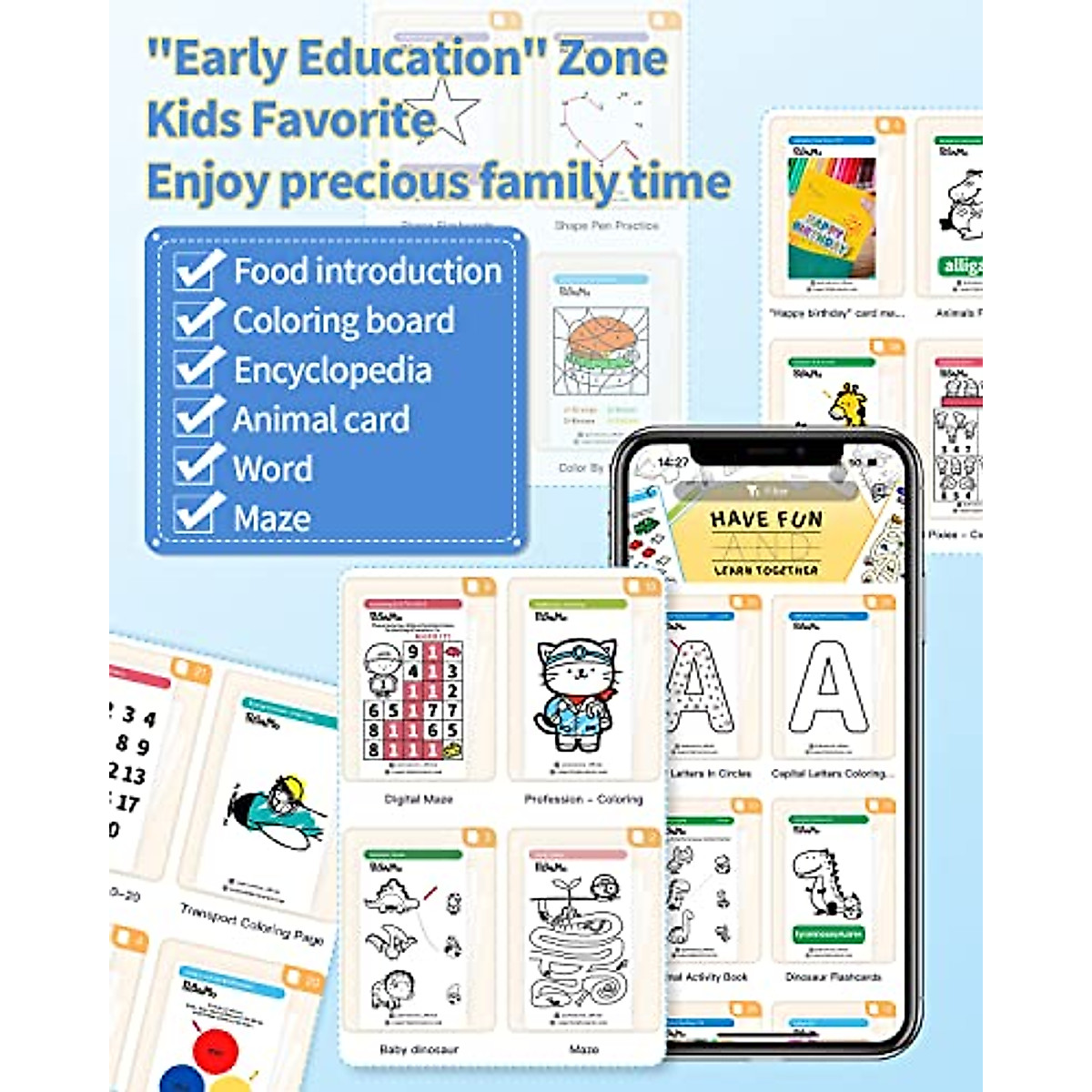 Memoking M02 Sticker Printer Machine - Study Buddy Printer, 2" Mini Thermal Printer for Pad&Phone, Inkless Bluetooth Printer Wireless, Sticker Maker Machine Printer for DIY,Study Notes,Photo Album