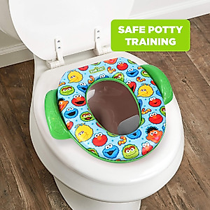 Sesame Street "Best Friends" Soft Potty Seat and Potty Training Seat - Soft Cushion, Baby Potty Training, Safe, Easy to Clean