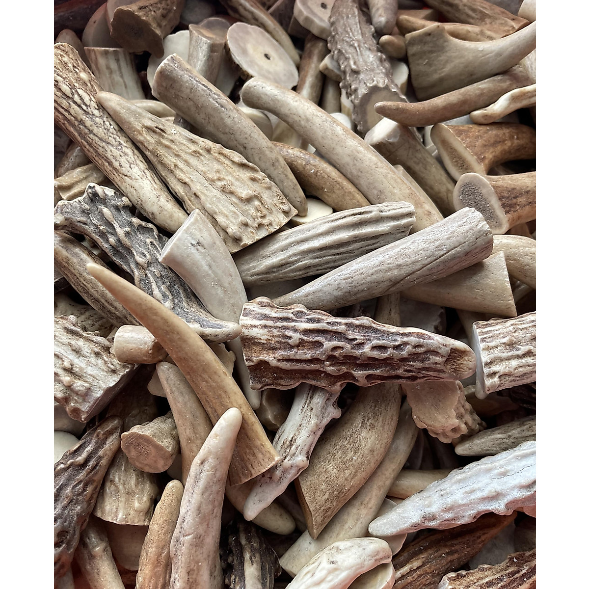 Deer Valley Dog Chews Deer Antlers (8oz Craft Kit) - Design Breathtaking Jewelry & Unleash Your Creativity with Premium Quality Antler Pieces for Stunning DIY Earrings, Necklaces, Bracelets and More