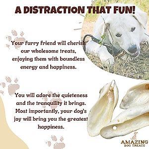 Amazing Dog Treats - Lamb Ears (15 Pcs/Pack) - Natural Dog Chews -Rawhide Alternative - Premium Choice Cut Lamb Ear Dog Bones - Excellent Dog and Puppy Chews - Grain Free Treats for Dog