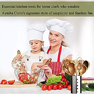 10 Pack Wooden Spoons for Cooking, Teak Wood Kitchen Utensils Set for Non Stick Use, Spatula Set for Stirring, Baking, Non Stick Wooden Utensils for Kitchen