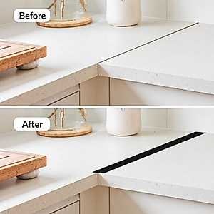 Rubber Bond Floor Transition Strip, Self-Adhesive Vinyl Flooring Transitions Laminate Floor Cover Strips | Flat Divider Strip, Easy to Install & Peel (120 Inches, Black)