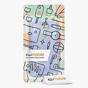 kwmobile Case Compatible with Xiaomi Redmi Note 8 Pro - Case with Hand Strap and Stand Soft TPU Silicone Coating - Lavender