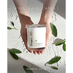 Sage Candles for Cleansing House Negative Energy, Alternative to Smudge Sticks, 22.6 OZ Sage Candles for Home Scented, Sage Smudge Candles for Meditation, Home Cleansing, Smudge Rituals, Pack of 2