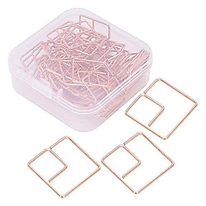 Paper Clip Wire Iron Office Clip Square Document Bookmark Marking Clip Stationary Supplie
