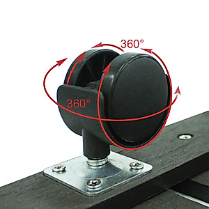 CERBIOR Plant Caddy Heavy Duty Plant Pot with 5 Rolling Wheels Indoor/Outdoor Holds up to 14 Inches and 150 Lbs Strong and Sturdy Design (14 Inch Square, Charcoal)