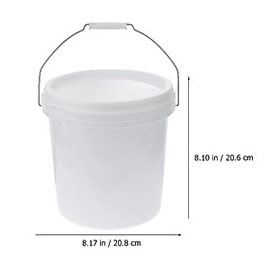 1.5 Gallon Plastic Bucket with Lid, Food Grade Bucket BPA- Durable Heavy Duty Pail Container Multipurpose for Kitchen Farm Industrial DIY Container Supply