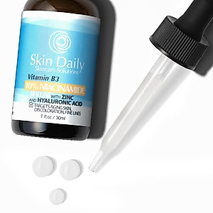 Skin Daily 10% Niacinamide Brightening Serum W/Zinc- Dark spot, Hyperpigmentation, Melasma Treatment for Face - Unlock Flawless Skin with Our Niacinamide Serum - The Secret to Your Best Skin Yet