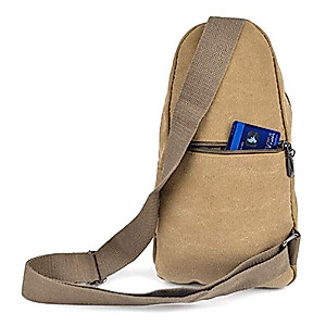 WESTEND Crossbody Canvas Sling Bag with Adjustable Strap-Travel Small Daypack