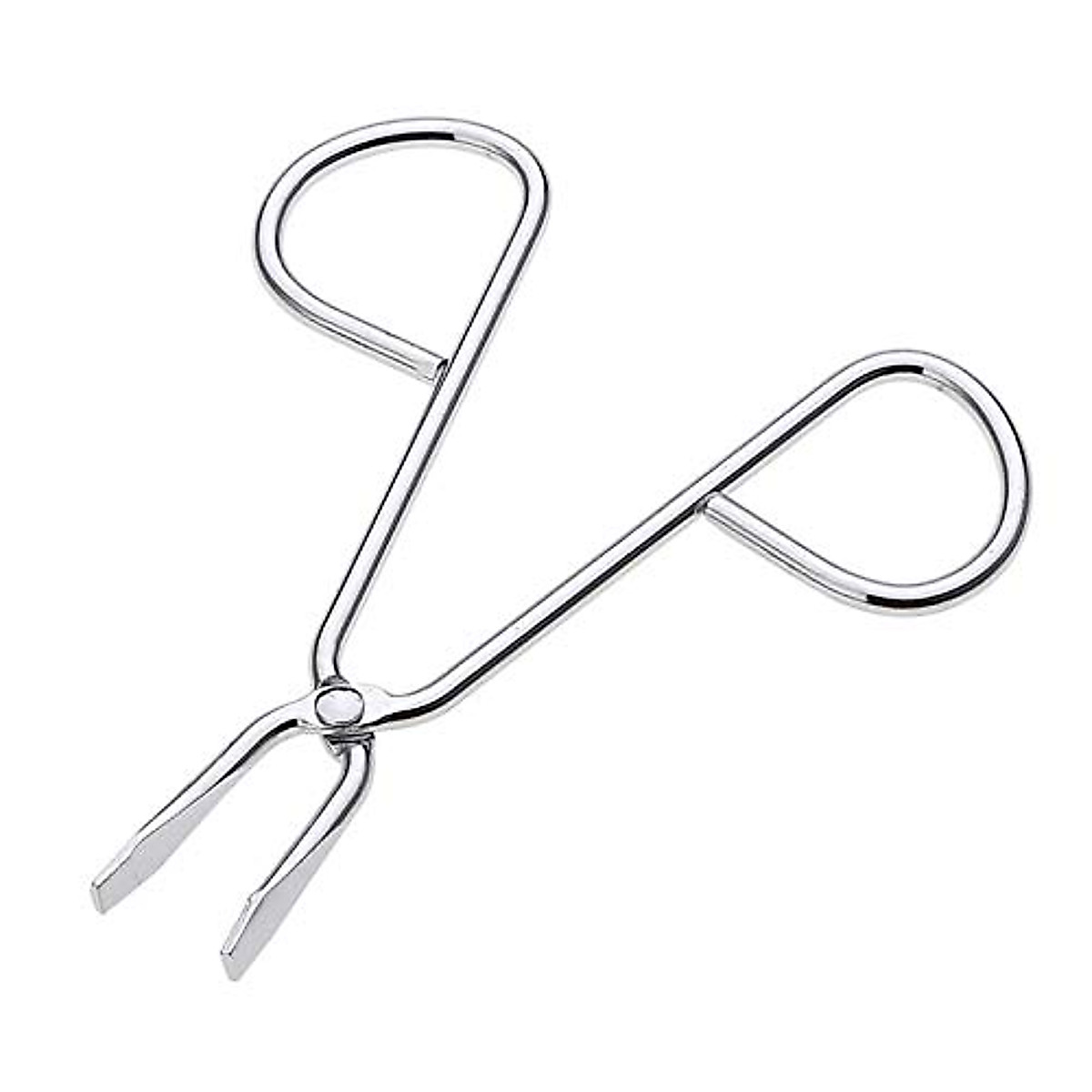 LASSUM 2 PCS Eyebrow Tweezers,Stainless Steel Scissors Shaped Eyebrow Straight Tip Tweezers Clip
