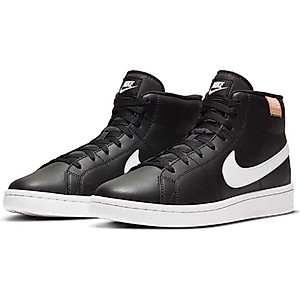 NIKE Men's Court Royale 2 MID Tennis Shoe, Black White Onyx, 7.5