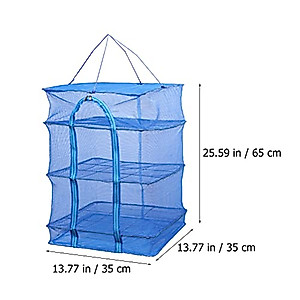BESPORTBLE 2pcs Drying Net Dish Drying Rack Outdoor Tools Fruit Plants Drying Cage Food Dehydrator Rack Hanging Dry Net Foldable Drying Net Hanging Vegetables Drying Net Multi-Layer Net