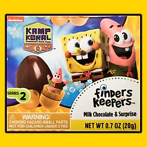 SpongeBob SquarePants Finders Keepers, Hollow Chocolate Egg with Kamp Koral Collectible Characters Inside, (Pack of 6)