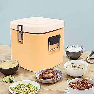 Bathrena Insulated Soup Carrier Coolers, 2.5 Gallon Portable Commercial Food Warmer Hot Box for Food Storage Hot Box Food Warmer, Keep Hot Food For 4-6 hours (Red)