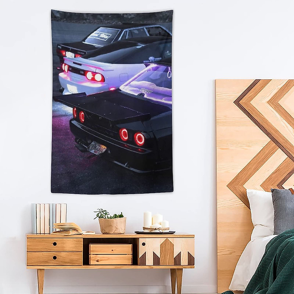 QLAZO Jdm Car R35 Fast Sports Street Tapestry Wall Tapestry Wall Hanging Decor Wall Art for Bedroom Living Room Dorm Picnic 40"x60"