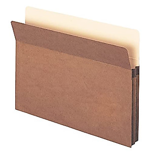 Smead File Pocket, Straight-Cut Tab, 1-3/4" Expansion, Letter Size, Redrope, 25 per Box (73214)
