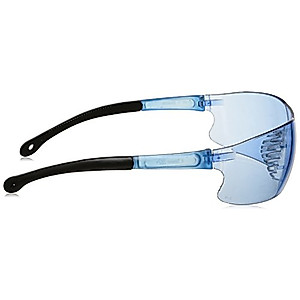 Radians Light Blue Safety Glasses, Scratch-Resistant, Wraparound