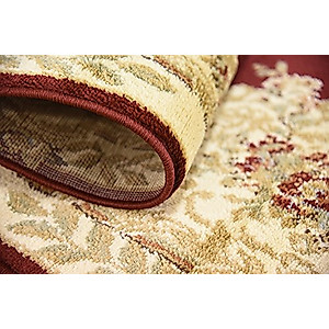 Unique Loom Versailles Collection Traditional Classic Medallion Motif Area Rug (3' 3 x 5' 3 Rectangular, Burgundy/ Ivory)