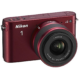 Nikon 1 J2 Compact System Camera with 10-30mm and 30-110mm Double Lens Kit - Red (10.1MP) 3 inch LCD
