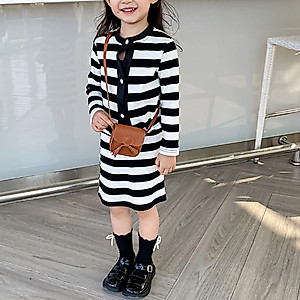 SOTOGO Little Girls Crossbody Purse Toddler Mini Cute Princess Handbag Shoulder Messenger Bag for Kids, Brown Tassel Style