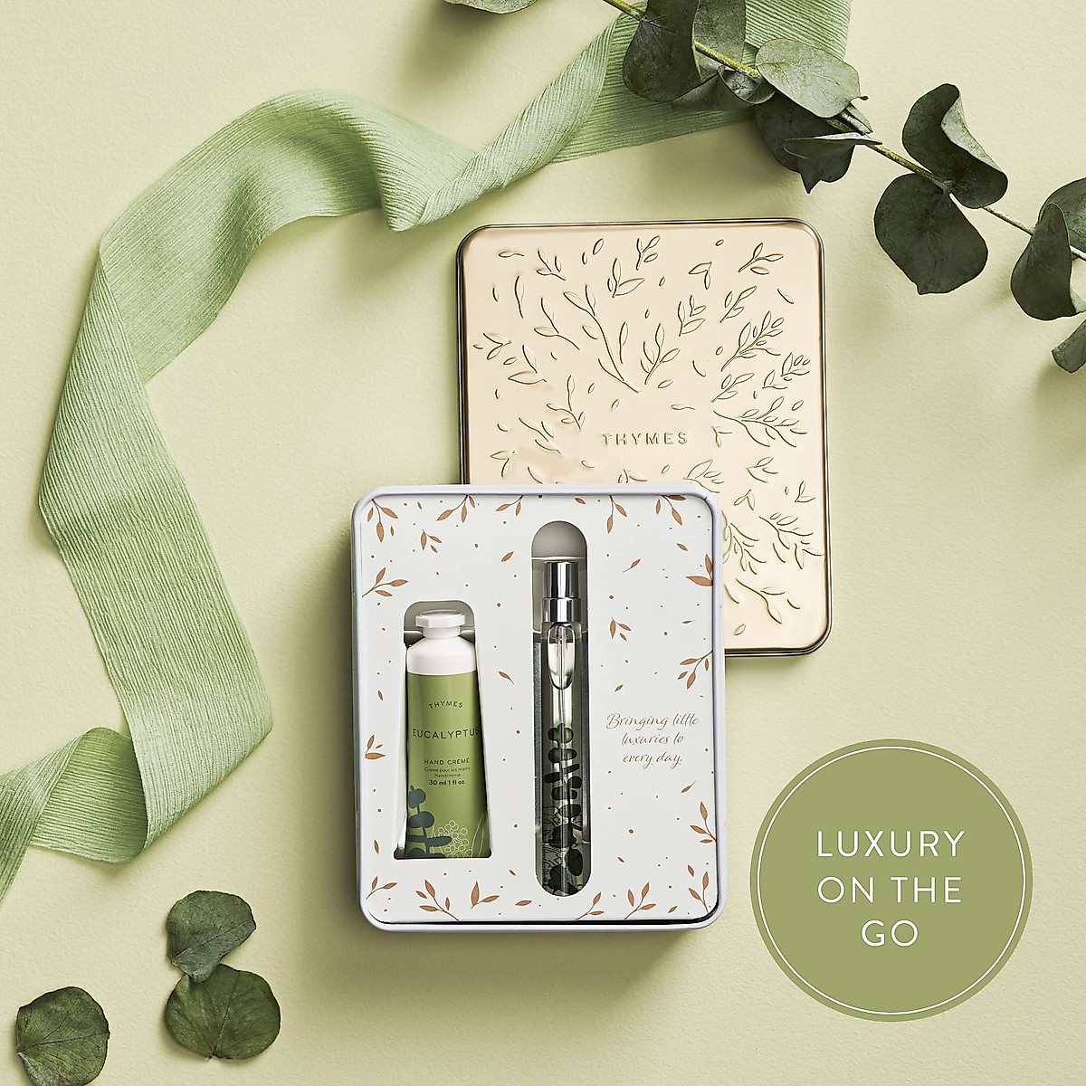 Thymes Fragrance Duo - Contains Petite Hand Cream & Perfume Spray Pen - Eucalyptus