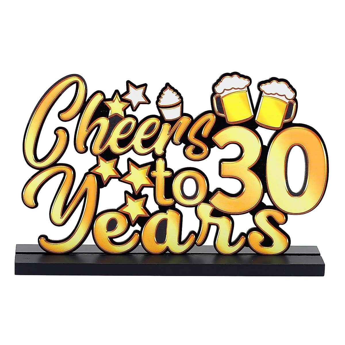 3 Pieces Happy 50th Birthday Party Table Decorations-Born in 1974, Cheer To 50 Years Table Centerpiece Sign Wooden Birthday Presents Congrats for Birthday Party Dinner Table Topper Favors