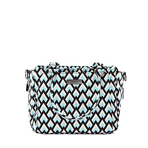 JuJuBe Be Classy Structured Multi-Functional Diaper Bag/Purse, Onyx Collection - Black Diamond