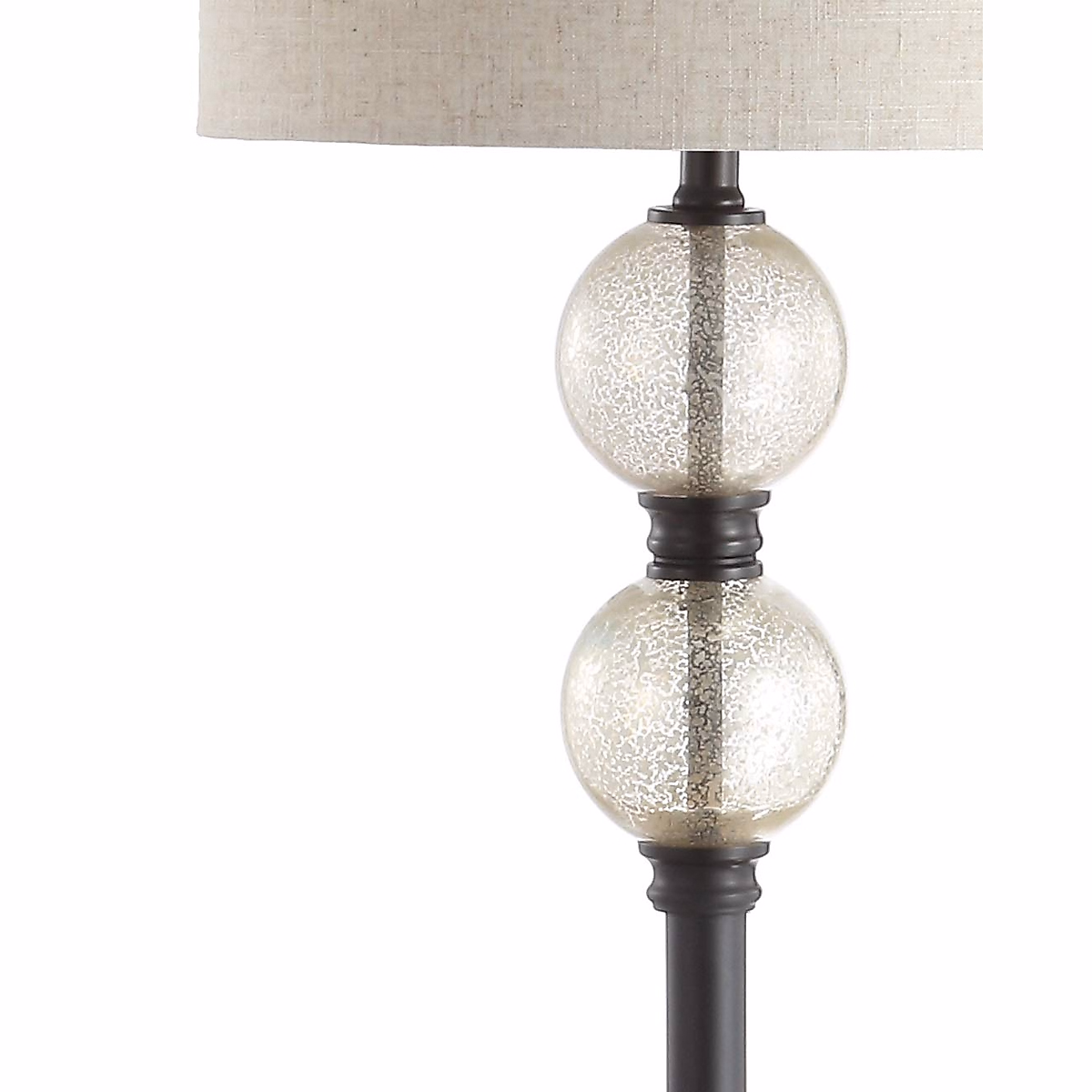 JONATHAN Y JYL1016A January 60" Glass/Metal LED Floor Lamp, Traditional, Elegant, Office, Living Room, Family Room, Dining Room, Bedroom, Hallway, Foyer, Mercury Glass/Oil Rubbed Bronze