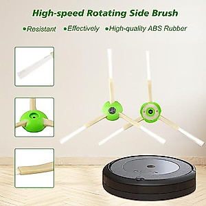 CTIOAOS 9pc Replacement Parts Accessories for iRobot Roomba i3 i3+ i4 i6 i6+ i7 i7+ i8 i8+/Plus E5 E6 E7 J7 I,E &J Series Vacuum Cleaners, 1 set of Roller Brushes & 4 HEPA Filters & 4 Side Brushes