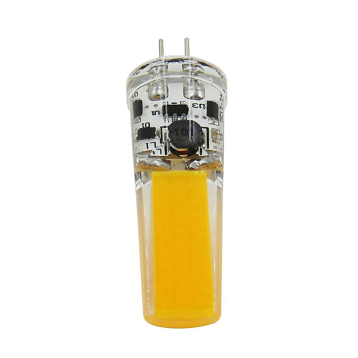 Klgeivb G4 LED Light Bulbs 3000K Warm White Lighting Dimmable, 5W Equivalent to 50W AC 110V-120V, Bi-pin LED Bulb Silicone G4 LED Bulbs (5-Pack)