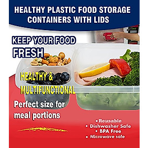 Meal Prep Containers 7-16 Pack Bento Lunch Boxes - 3 Compartment Food Storage Container with Lids (Colorful, 7-3)