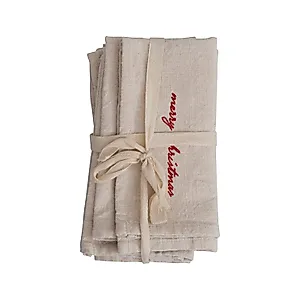 Creative Co-Op Square Cotton Napkins, Set of 4