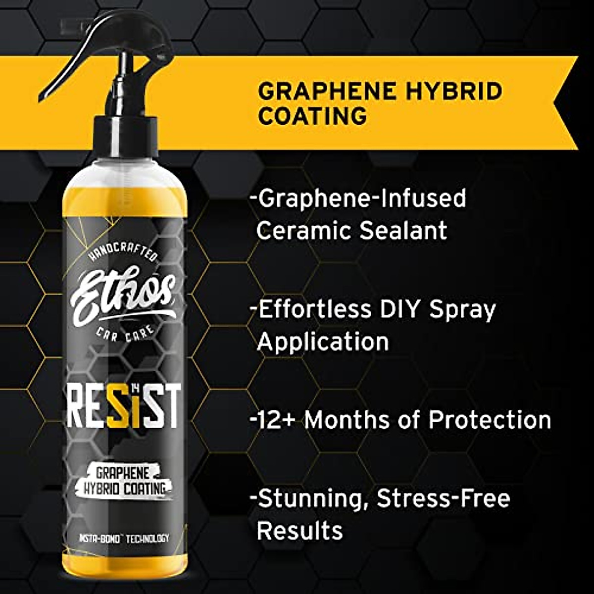Ethos Resist - UV Ceramic Coating for Cars - Reduces Water Spotting - Enhances Coatings - Graphene Ceramic Coating Protection for Car, Boat, RV, Truck