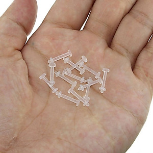 Oasis Plus 10pcs 14G Clear Flexible Bioplast Retainer Lip Studs Monroe Labret Belly Rings Snake Bites Eyes Piercing