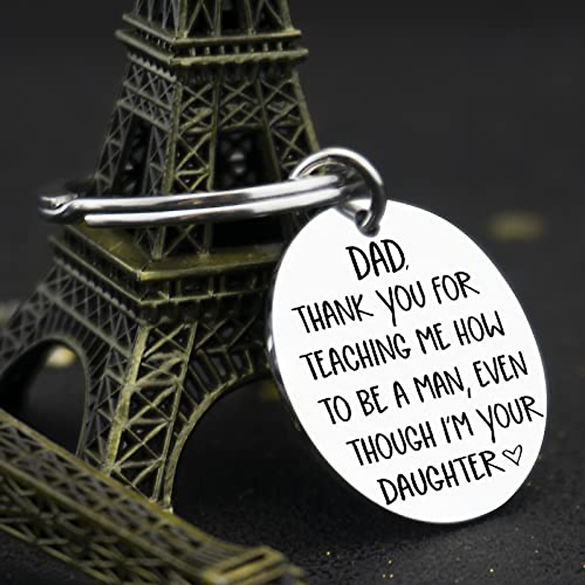 Dad Keychain From Daughter Step Dad Gifts for Dad From Daughter Dad Birthday Gift Best Dad Ever Gifts Father's Day Thanksgiving Valentine’s Day Keychain to Papa