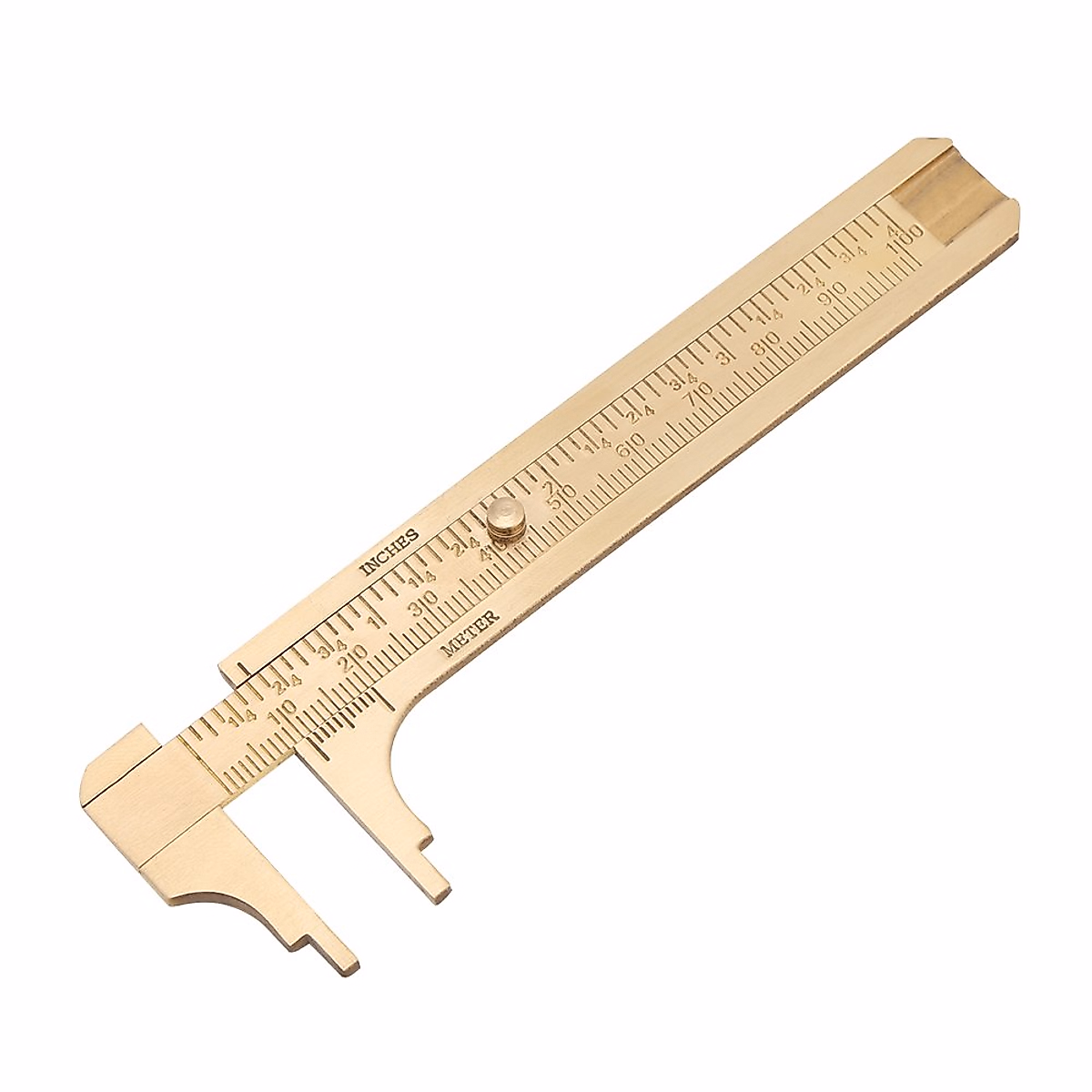 Vernier Caliper - Digital Caliper Precise, 1Pc Brass Sliding Gauge Vernier Caliper Ruler Measuring Tool Double Scales Mm/Inch(100mm)
