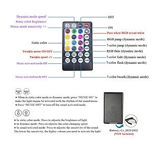 AKEPO 10W Twinkle Fiber Optic Lights kit APP Control with Music Mode for Star Ceiling Sky Light Car Home Use, RGBW Light Engine+Optical Fiber Cable 460pcs of 9.8ft/3m(0.03+0.04+0.06in)+28key Remote