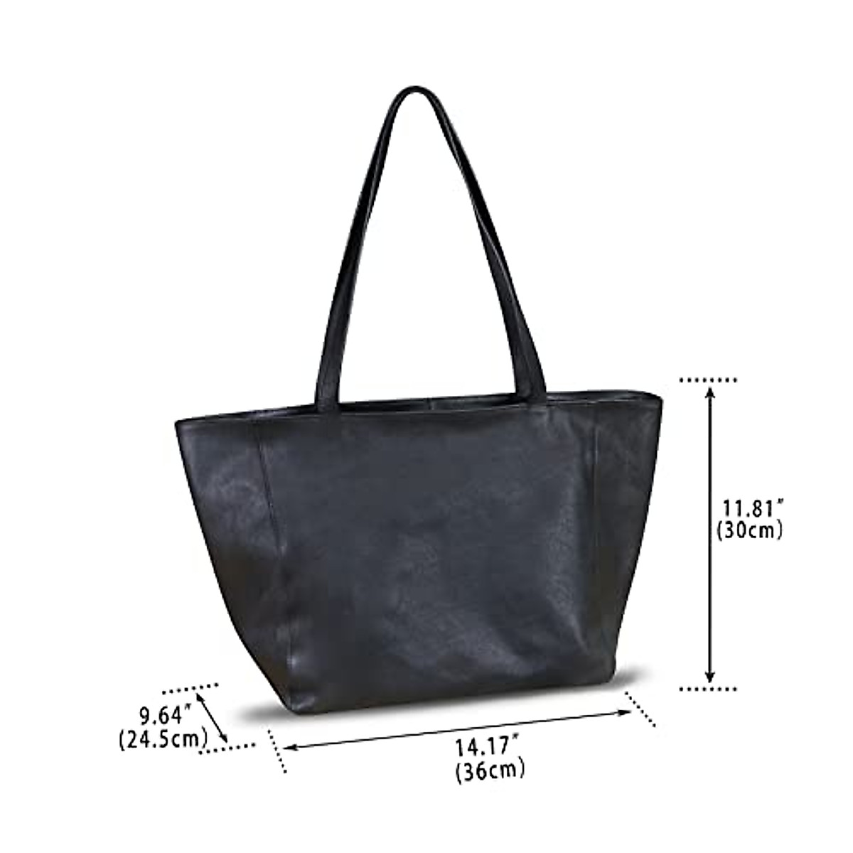 Genuine Leather Handbag Bag for Women Vintage Leather Shoulder Bag Purse Handmade Tote Bag Crossbody Pouch (Darkgrey)