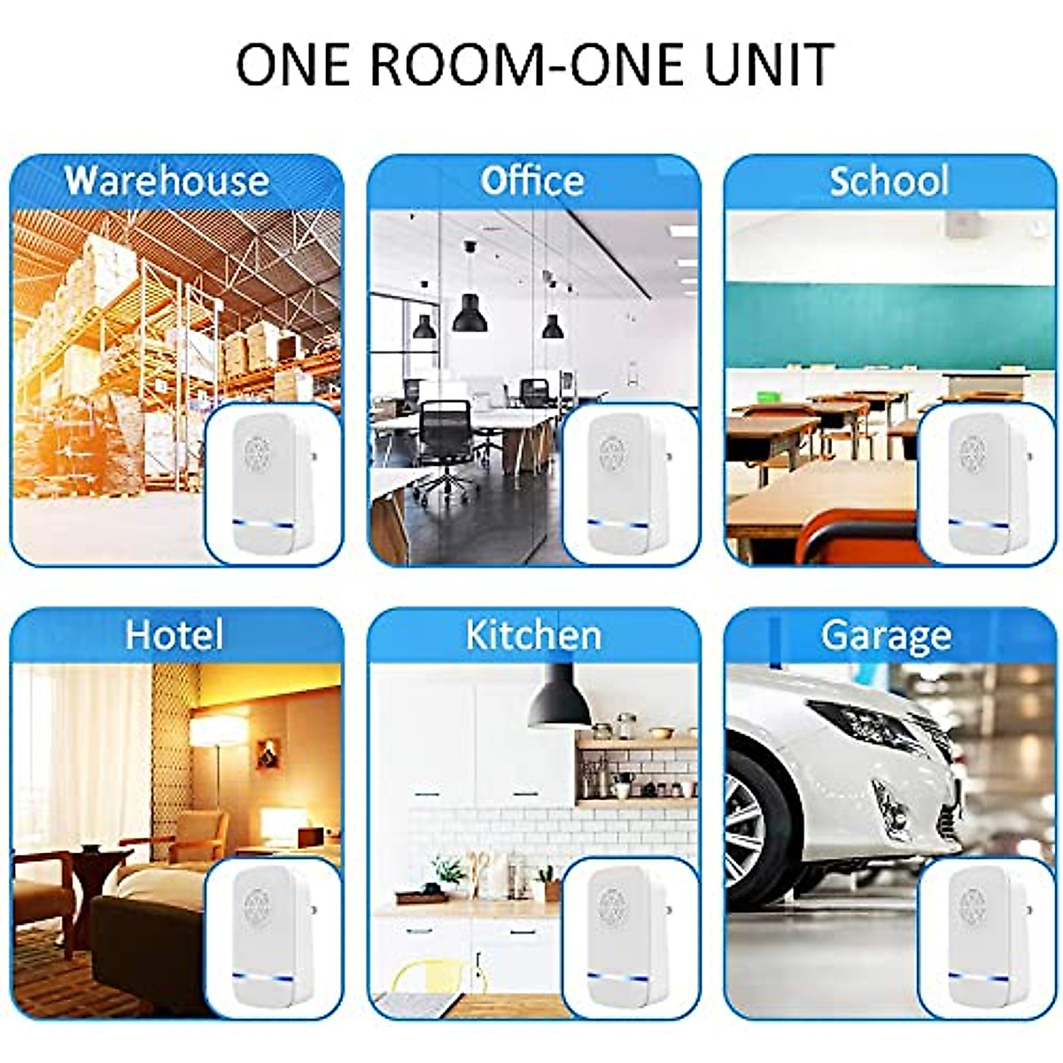 MAIKAILUN 2 Pack Mouse Repellent Ultrasonic Indoor, Bug Repellent, Mice Repellent Plug-ins, Mosquito Roach Bed Bug Ant Insect for Attic Warehouse Indoor Home