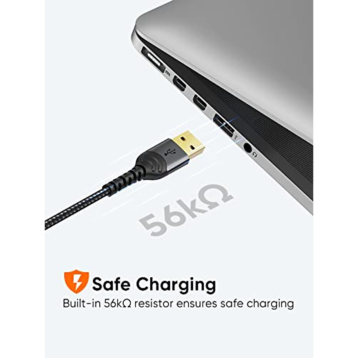 CableCreation Short USB C Cable 3A Fast Charging 2 Pack 1FT, USB-A to USB-C Charge Double-Braided Exterior Compatible with iPad Mini Galaxy S21 S20 S10 S9 Note 10 9 PS5 Controller, USB C Cord Gray