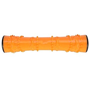 EVTSCAN Dog Toys Chew Toothbrush Teeth, TPR Dog Chew Toy Teeth Cleaning Stick with Sound Pet Interactive Molar Playing Toy(Orange)