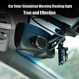 PerfecTech Car Solar Power Simulated Dummy Alarm Warning Anti-Theft LED Flashing Security Light with New USB Port （Blue）