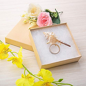 GEFTOL Jewelry Gift Boxes 40 Pack 3.5x3.5x1 Inch Cardboard Jewelry Boxes,Small Gift Boxes for Jewelry Earrings Necklaces Handmade Bangles Bracelets(Brown)