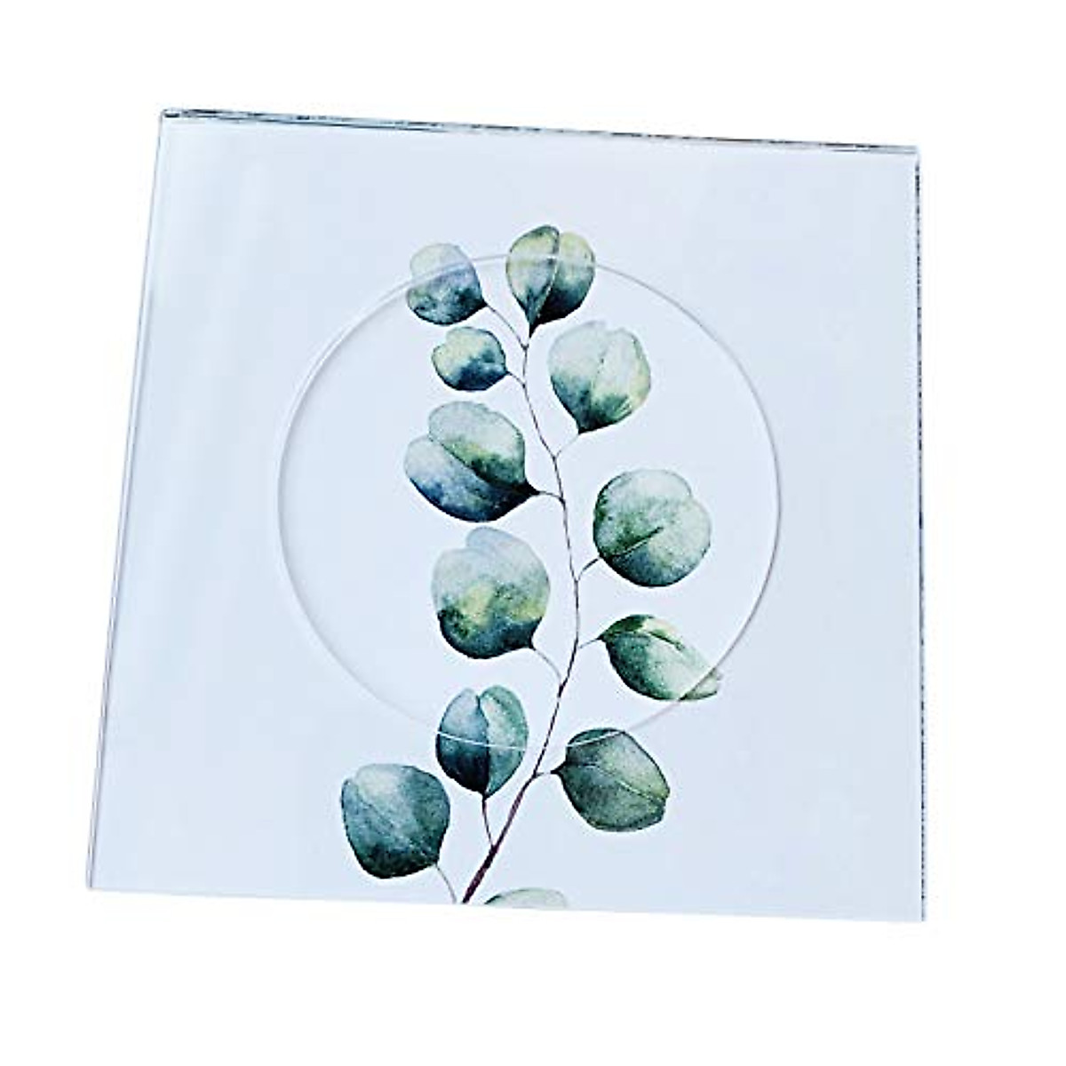 Set of 6 Clear Acrylic Coasters with Insert for Cocktail Napkins