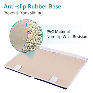 Baby Bath Kneeler and Elbow Rest -1.5" Thick Kneeling Pad with Toy Organizer - Large Safty Kneeler Mat for Tub Bathing and Bathroom Time - Detachable and Foldable Child Bath Tub Mat - Royal Blue