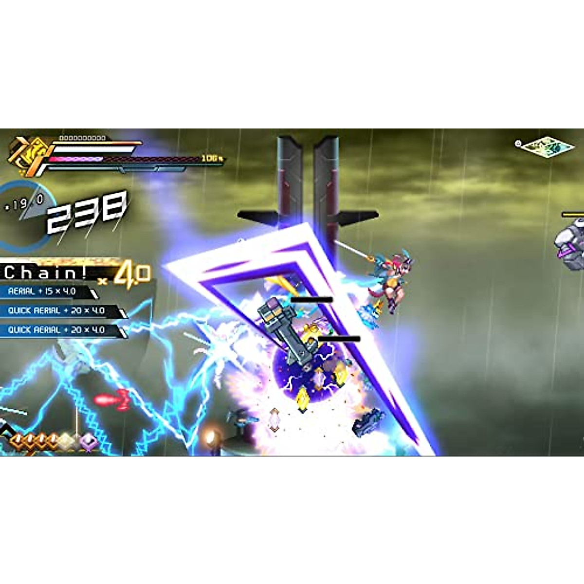 Blue Thunder Gunvolt Chain Ring Limited Edition - PS4 (Amazon.co.jp Exclusive) Carafine Board (P3 Size), A4 Clear File Included & Bonus Items: Full Color Setting Material, Soundtrack CD (Set of 2), "Wanbolt" Acrylic Key Holder Included