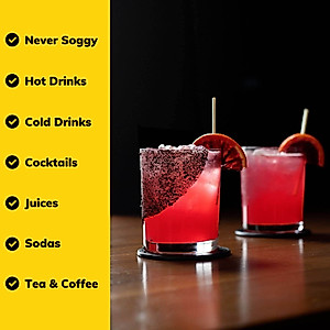 HAY! Straws Cocktail Straw | 100ct | 5" | 100% Biodegradable, 100% Plant-Based, Never Soggy, Gluten-Free | Sustainable Alternative to Plastic & Bioplastic Straws