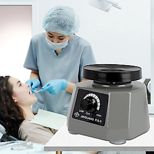 GELTTULU Lab Vibrator 4" Oscillator Round Shaker Plaster Vibrator Plate Dental Equipment Machine for Mixing 110V 100W