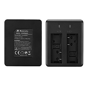 Powerextra SJ4000 3 x1400mAh Action Camera Battery and USB Dual Charger Compatible with SJ4000 SJ5000 SJ6000 SJ7000 SJ8000 of SJCAM Sport Cameras and More