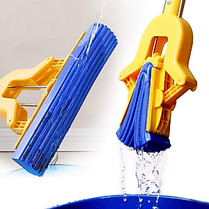 SDHGFGG Super Absorbent Professional Double Roller Sponge Foam Mop Sponge Mop Roller Mop